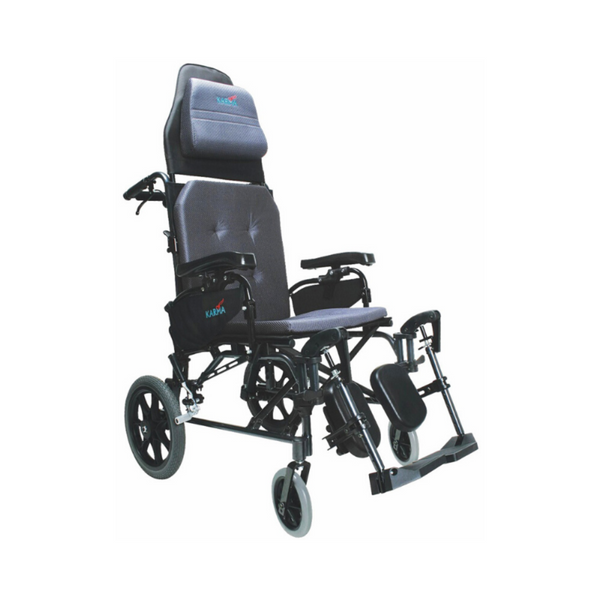 Karman Healthcare Ergonomic V-Seat Reclining Wheelchair, Diamond Black ...